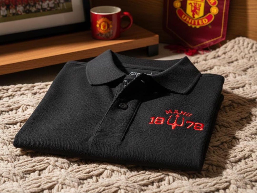 Manchester United Embroidered Polo Shirt: Manu Pride Manchester Gift - Etsy