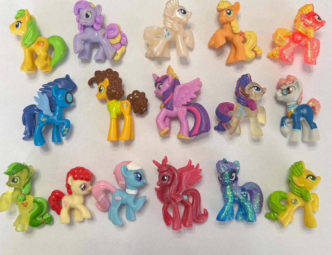 My Little Pony Figures. Rare. Lots of Ponies! MLP Mini Figures and Cake ...