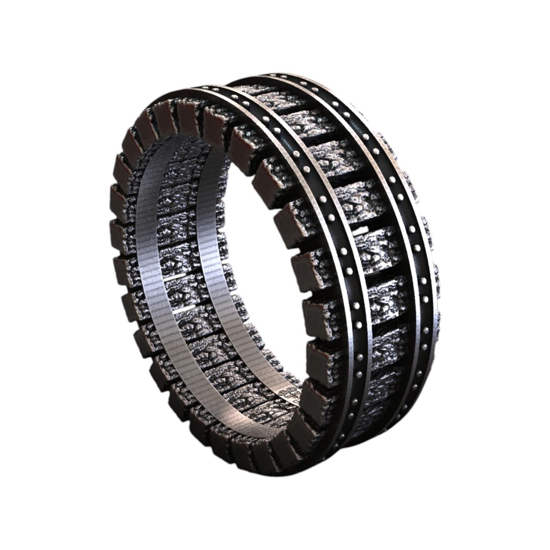 Railroad Track Train Ring, 925 Sterling Silver, Handcrafted Unisex ...