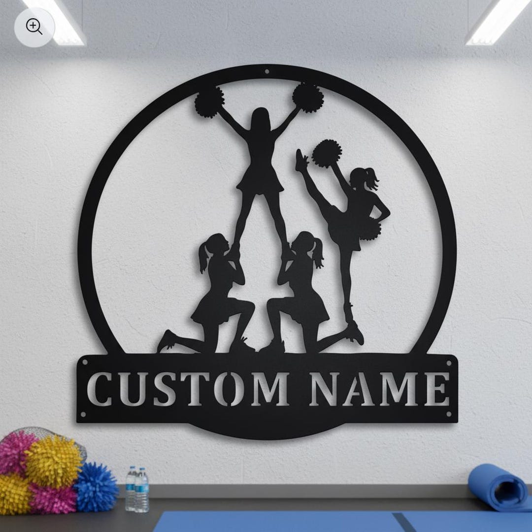 Custom Cheerleading Squad Metal Wall Art - Personalized Cheerleader ...