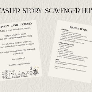 Easter Scavenger Hunt Christian Printable Kids Activity - Etsy