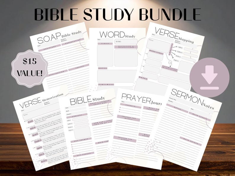 Bible Study Mega Bundle Printable, Bible Verse Mapping, Bible SOAP ...