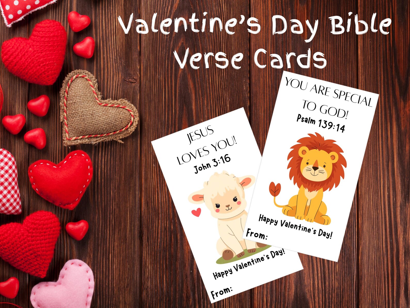 Christian Valentine Cards for Kids | Bible Verse Animal Valentines ...