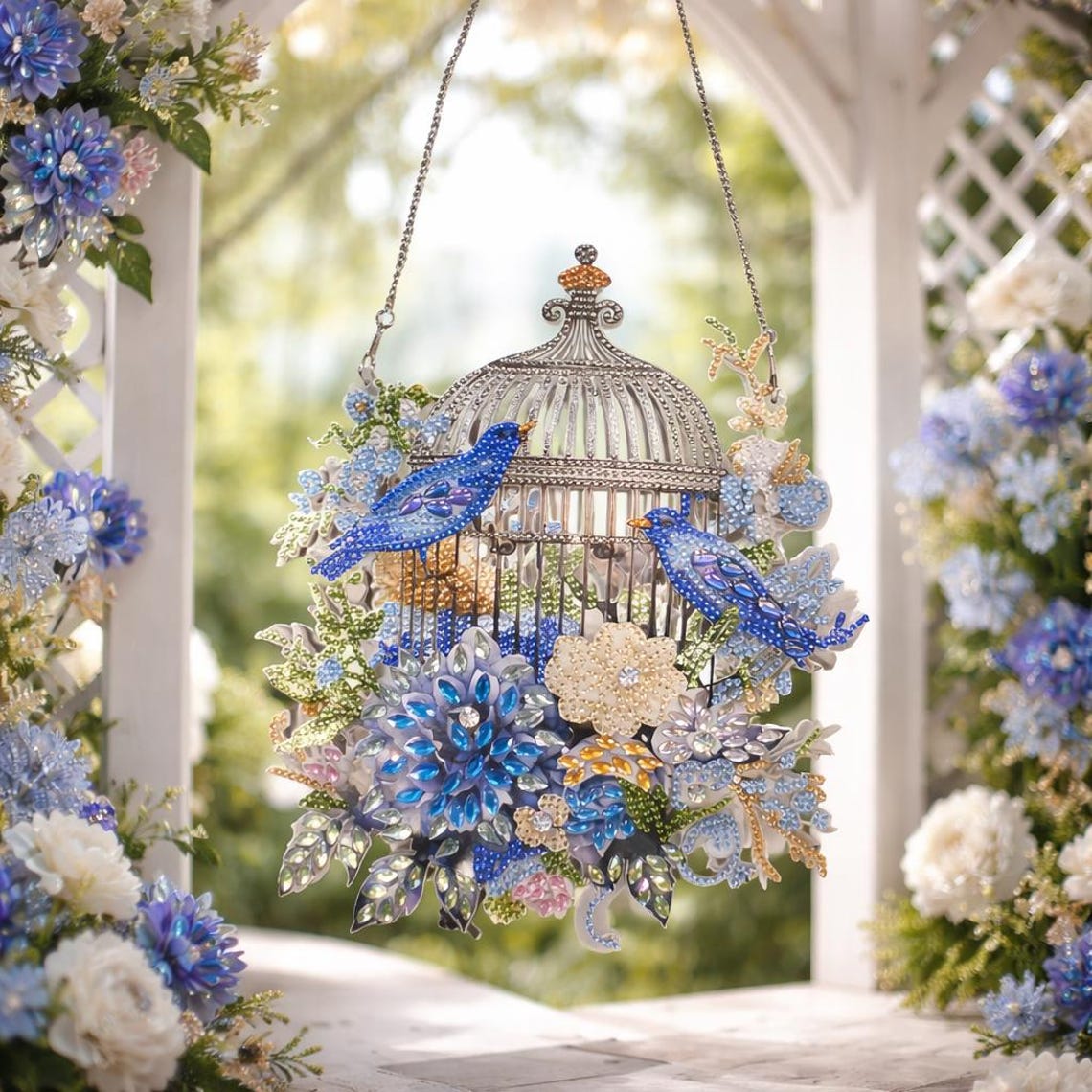 Handcrafted Sparkling Bird Cage Diamond Art – Ready to Hang! - Etsy