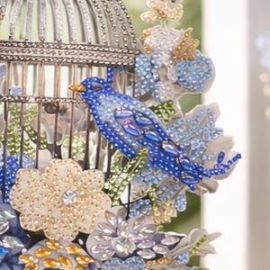 Handcrafted Sparkling Bird Cage Diamond Art – Ready to Hang! - Etsy