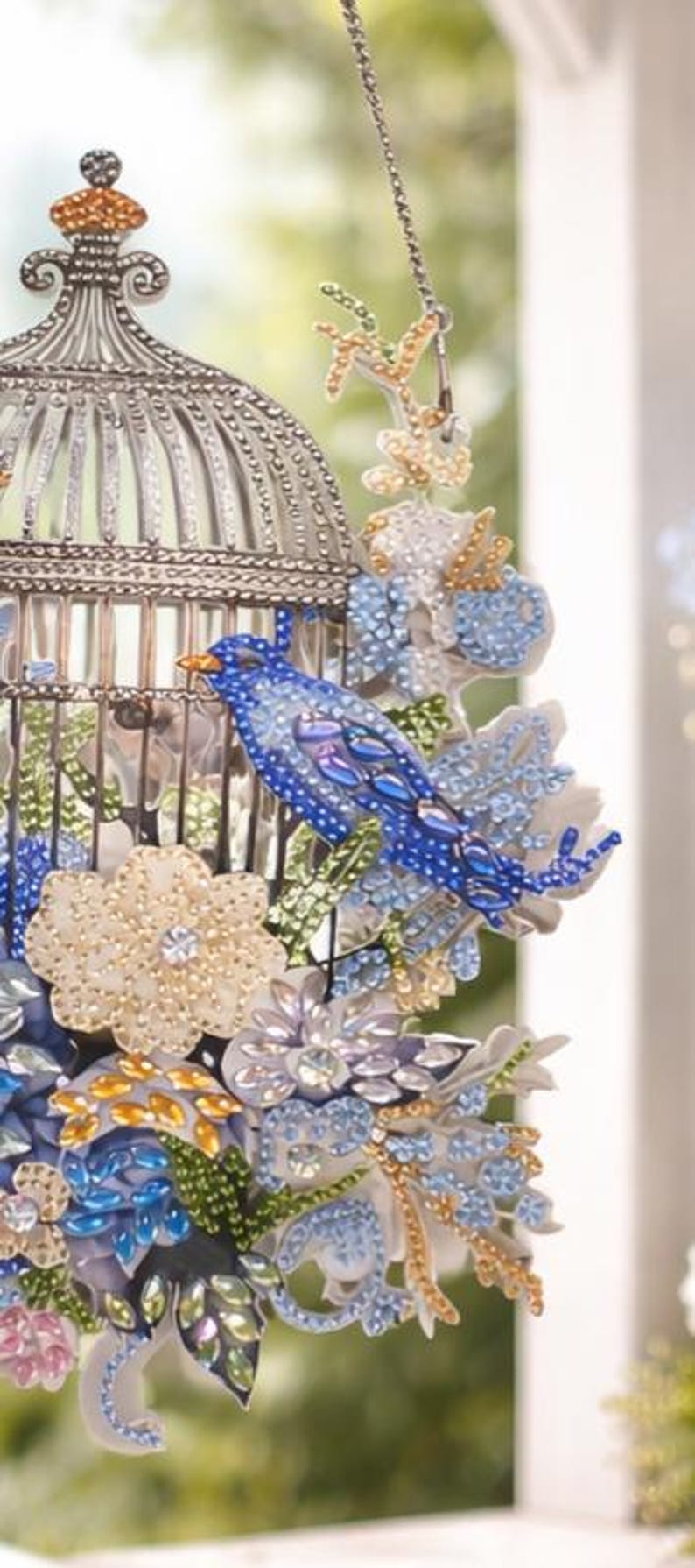 Handcrafted Sparkling Bird Cage Diamond Art – Ready to Hang! - Etsy