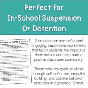 Time to Reflect: Destruction of Property Worksheet | Student Reflection ...