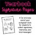Printable End-of-year Autograph Book: Yearbook Alternative for Students ...