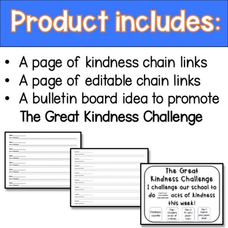 Kindness Challenge Paper Chain Activity | Can Be Used for World ...