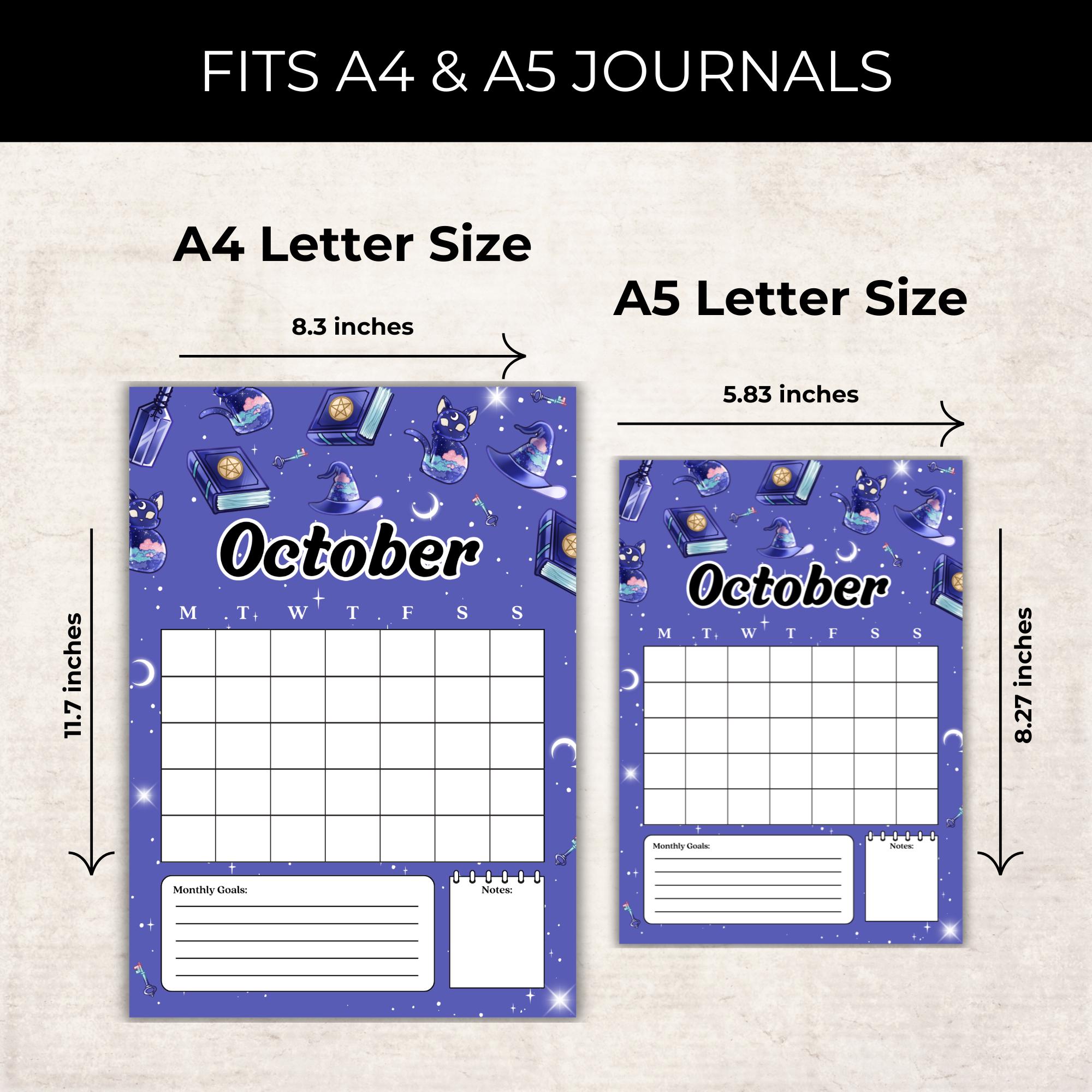Digital October Calendar| Printable October Calendar| October Undated ...