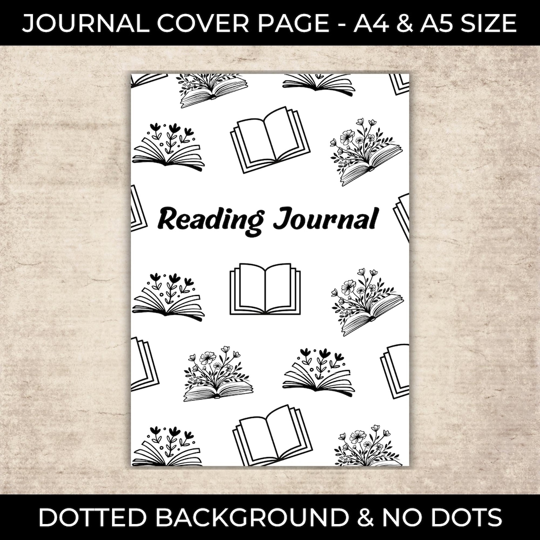 Reading Journal Cover Page| Printable Reading Journal Cover| Book ...