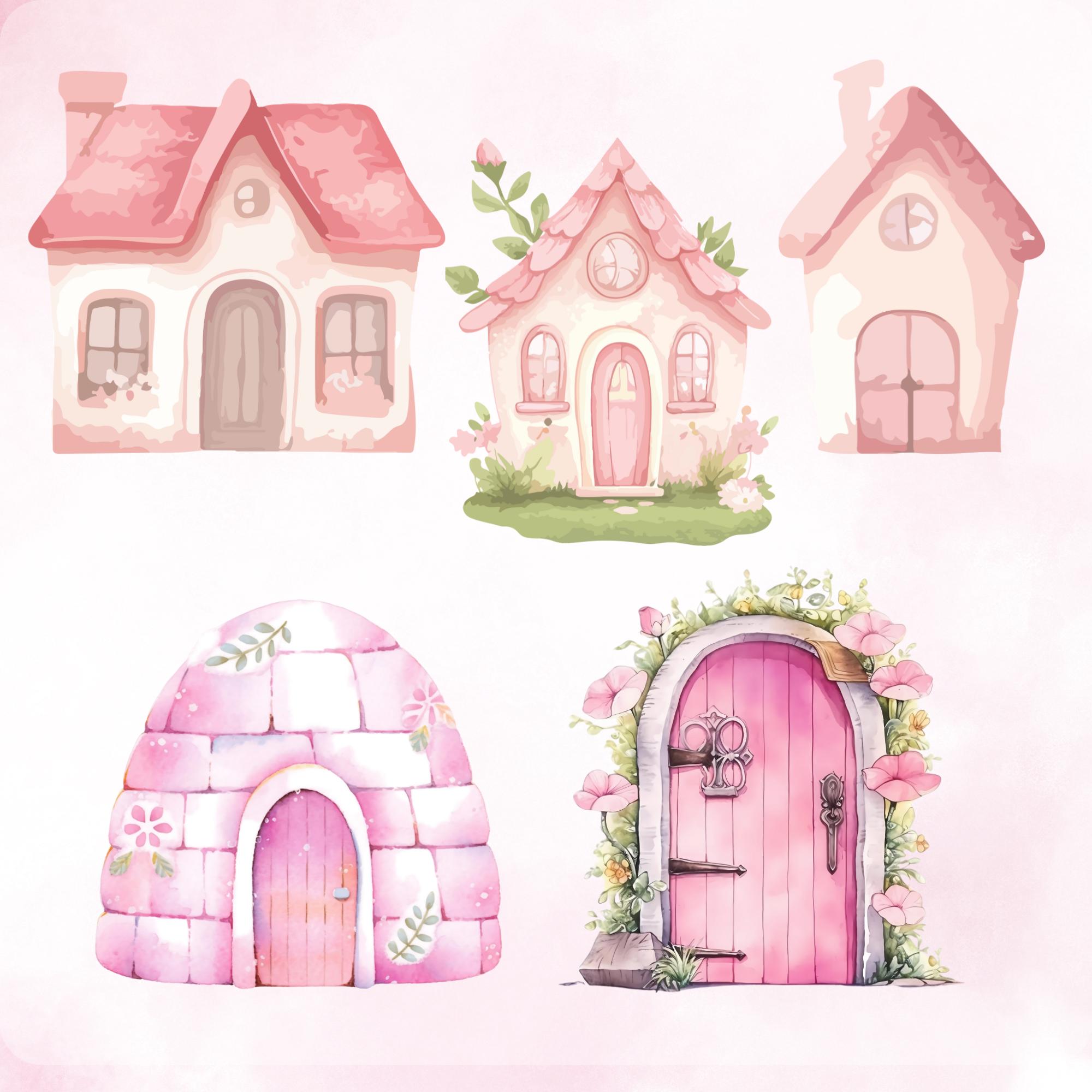 70 Watercolor Fairy Png Clipart Bundle| Cute Pink Fairy Clipart ...