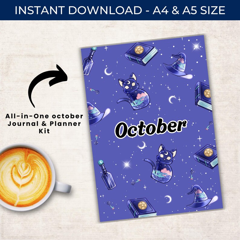 October Halloween Theme Planner| Printable October Planner| Whimsical ...