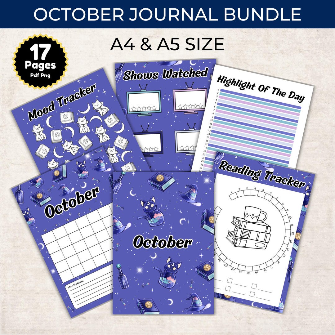 October Halloween Theme Planner| Printable October Planner| Whimsical ...