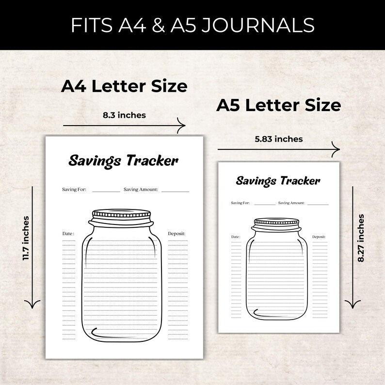 Printable Savings Tracker| Savings Jar Tracker| Money Savings Tracker ...