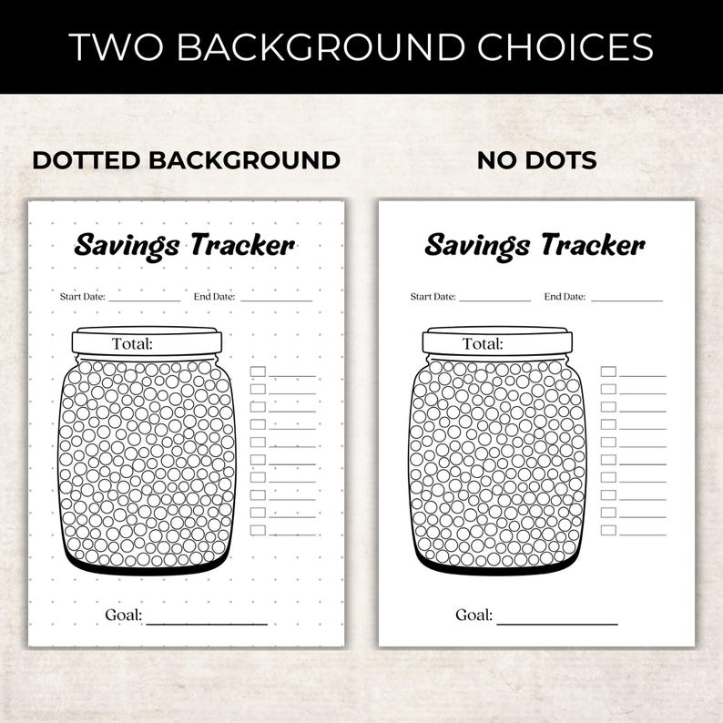 Printable Savings Tracker| Saving Jar Tracker| Money Saving Tracker ...