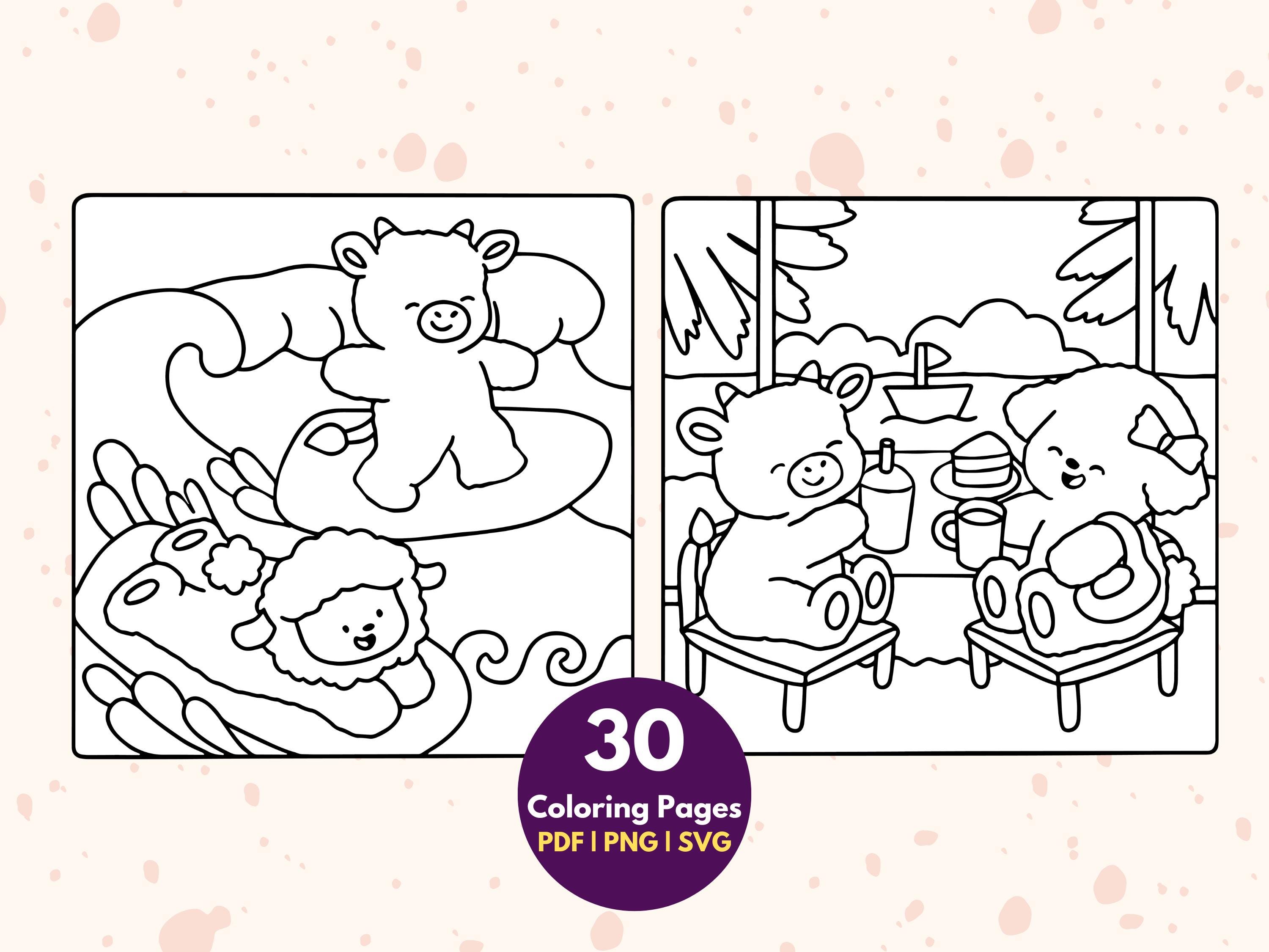 30 Bold Coloring Pages| Pdf Png Svg Ai Coloring Pages| Adult Stress ...