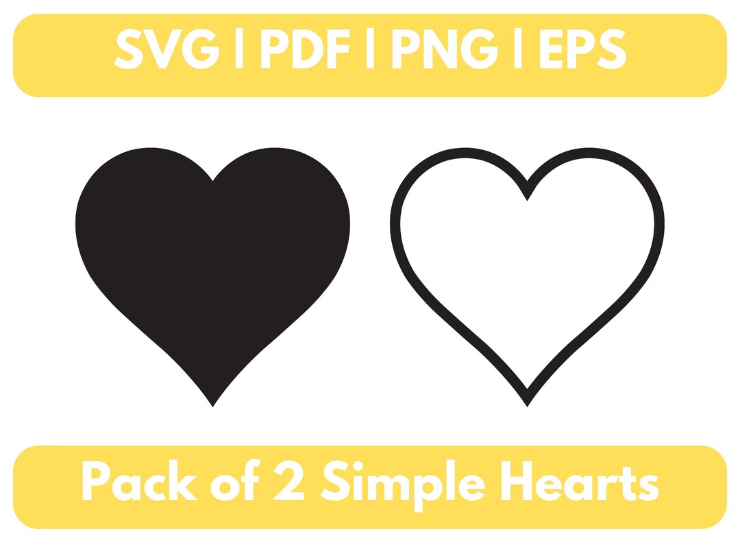 Simple Heart| Heart Outline| Black Simple Heart| Heart Shape| Heart Svg ...