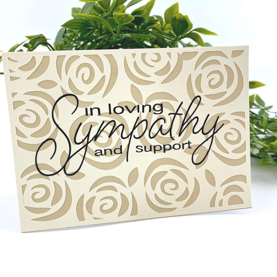 Sympathy Card SVG: Floral Cutout Condolence Card (digital Download) - Etsy