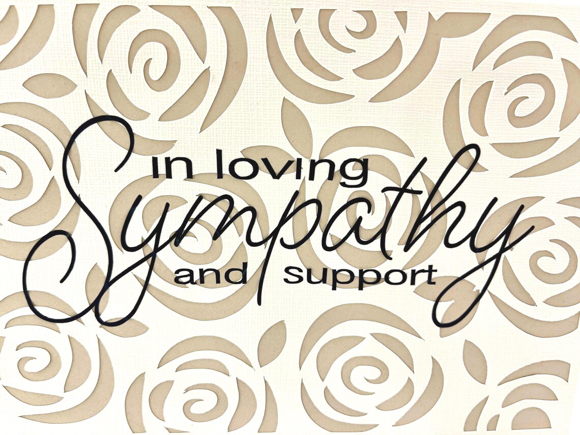 Sympathy Card SVG: Floral Cutout Condolence Card (digital Download) - Etsy