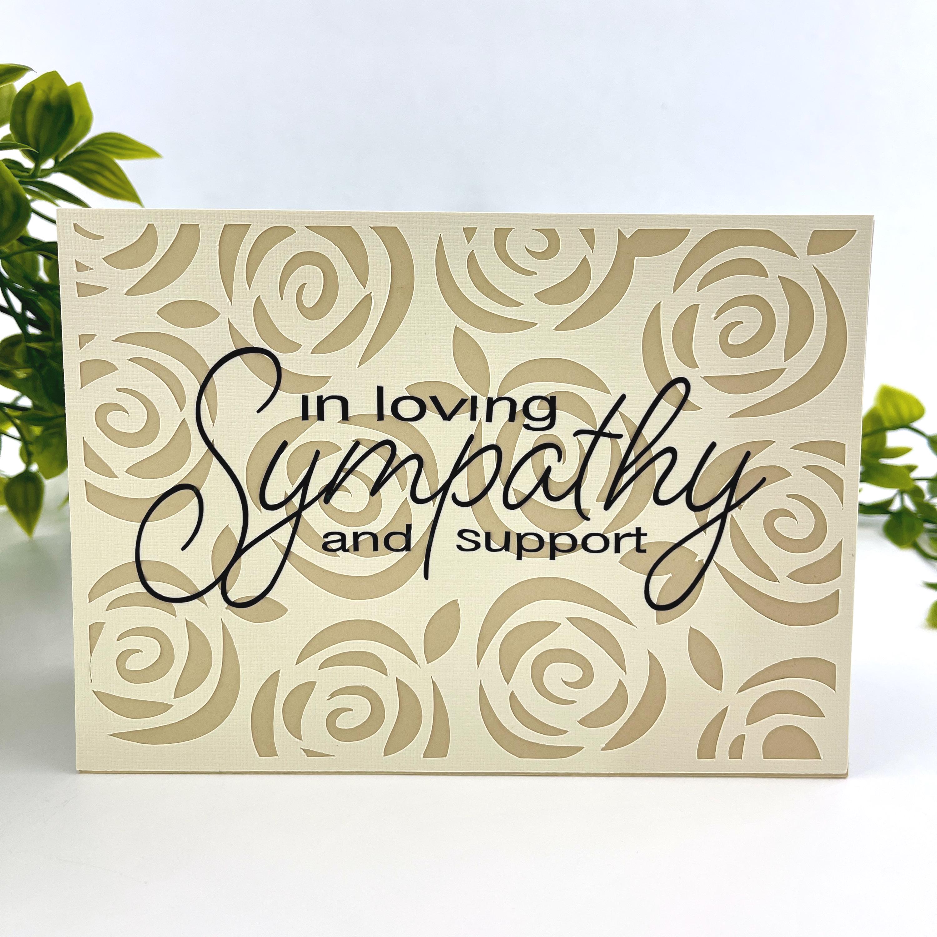 Sympathy Card SVG: Floral Cutout Condolence Card (digital Download) - Etsy