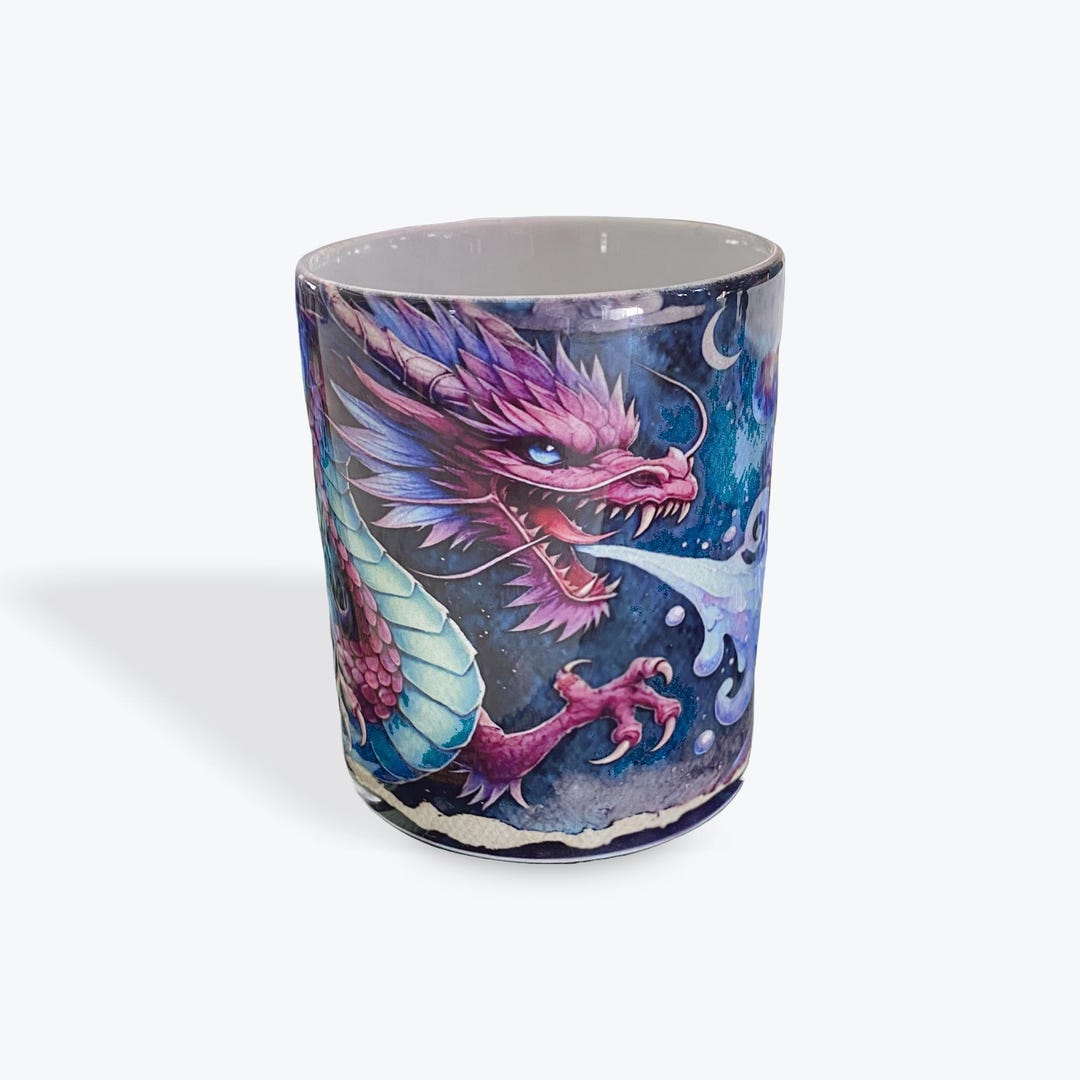 Dragon Breathing Smoke Coffee Cup, 15 Oz Ceramic - Etsy