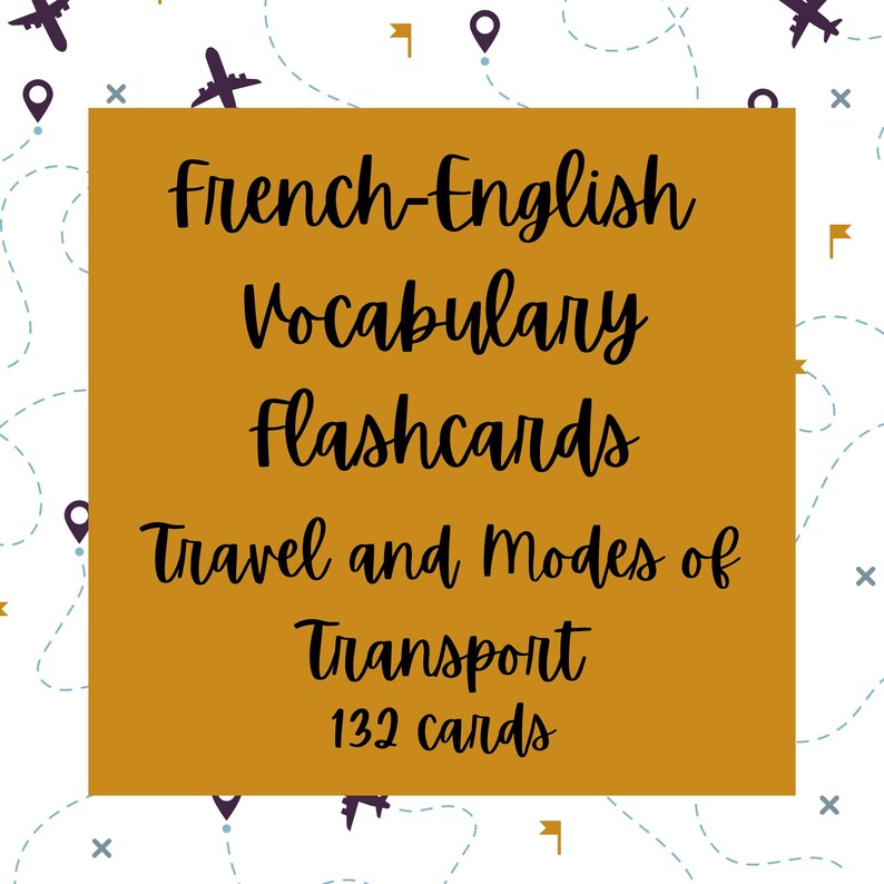 French Vocabulary Flashcards - Modes of Transport | High Quality ...