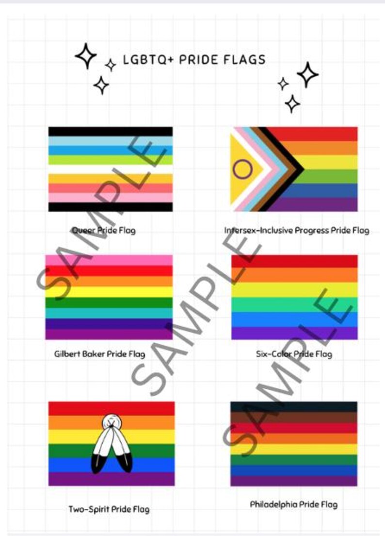 PRINTABLE LGBTQ+ Informative Posters: Pride Flags, Gender Identities ...