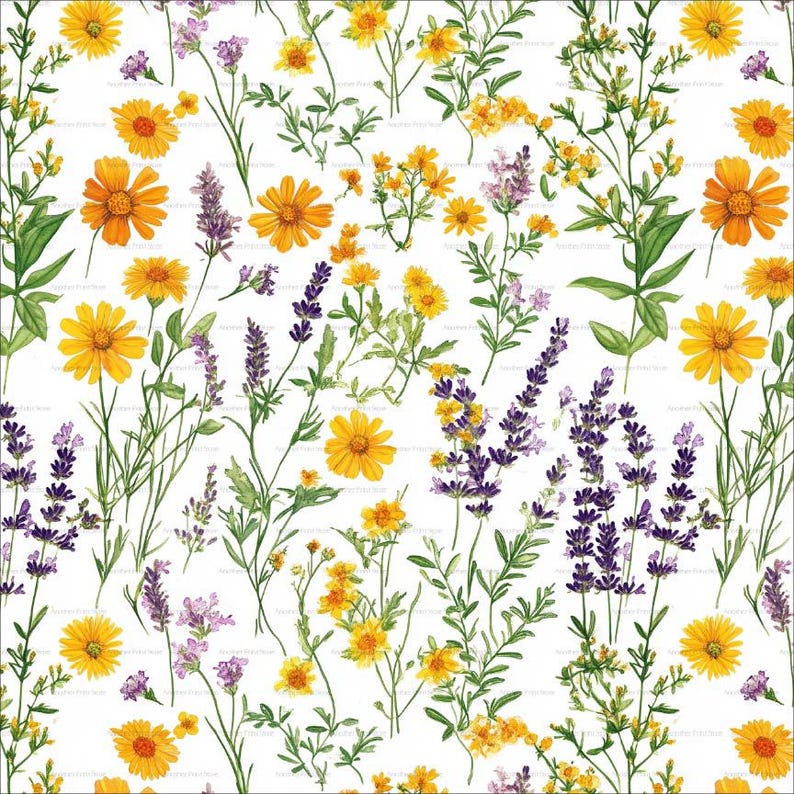 Wildflower Melody – Botanical Floral Pattern | Colorful Wildflower ...