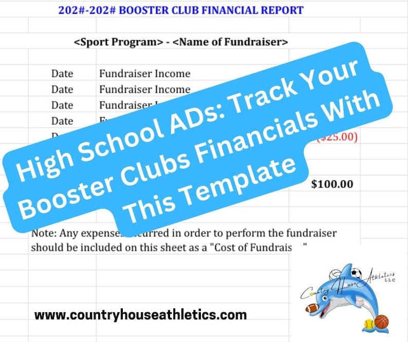 Annual Booster Club Financial Report Template for the HS Athletic ...
