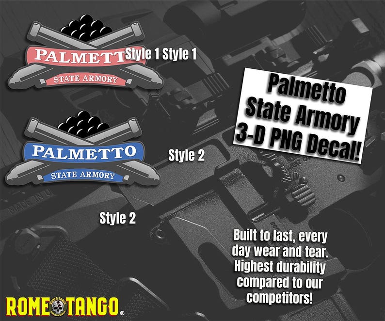 Palmetto Armory Decal - Gun Decal - 3D Png UV Sticker - 2nd Amendment ...