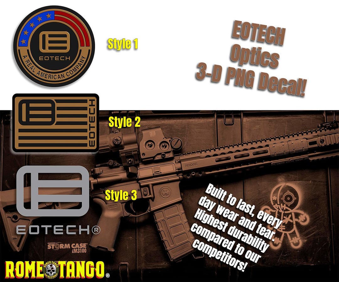 EOTECH Optics Decal - Gun Decal - 3D Png UV Sticker - 2nd Amendment ...
