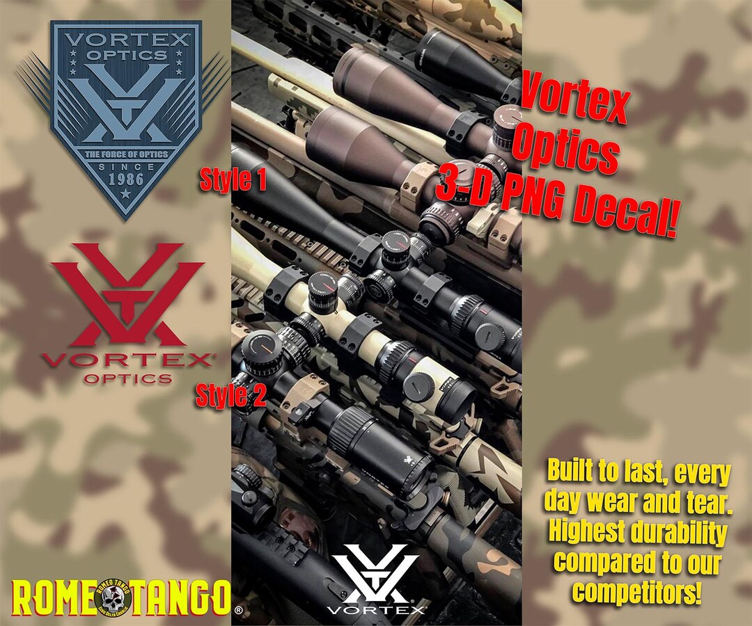 Vortex Optics Decal - Gun Decal - 3D Png UV Sticker - 2nd Amendment ...