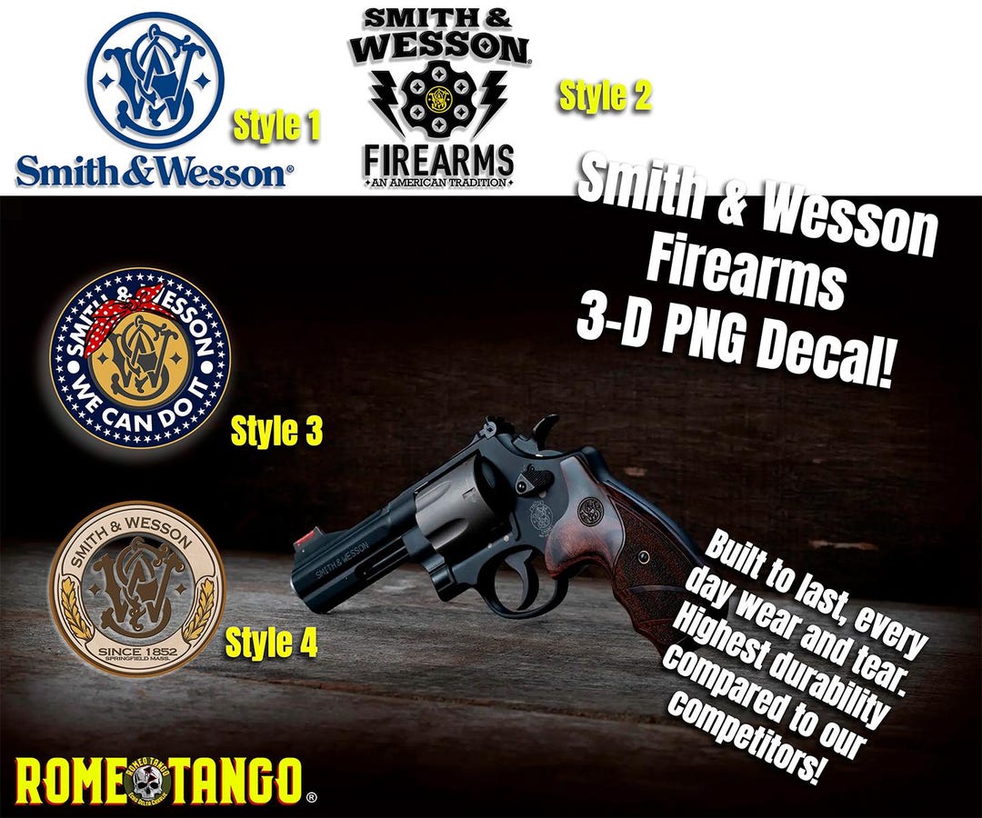 Smith & Wesson Decal - Gun Decal - 3D Png UV Sticker - 2nd Amendment ...