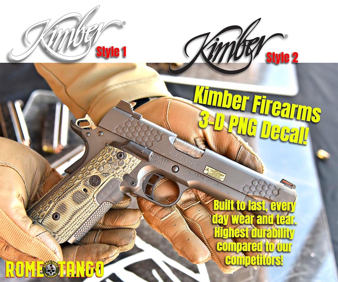 Kimber Firearms Decal - Gun Decal - 3D Png UV Sticker - 2nd Amendment ...