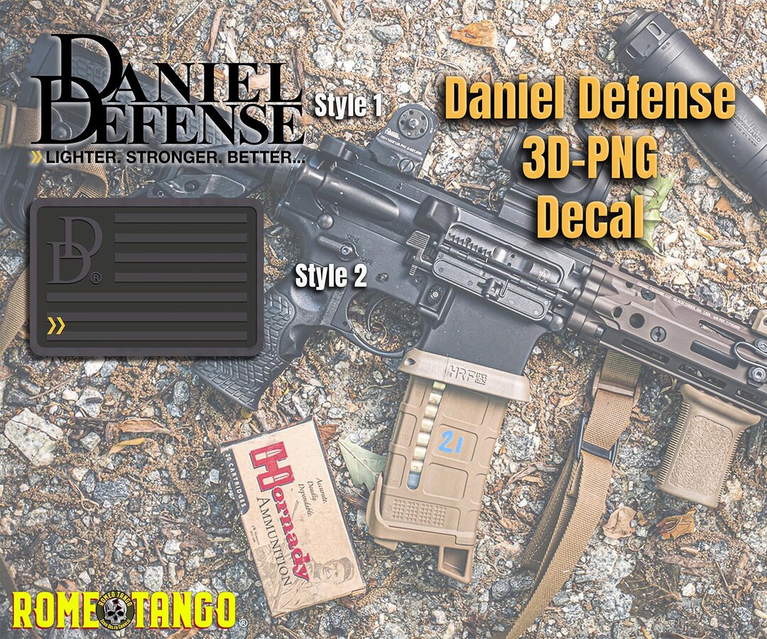 Daniel Defense Decal - Gun Decal - 3D Png UV Sticker - 2nd Amendment ...
