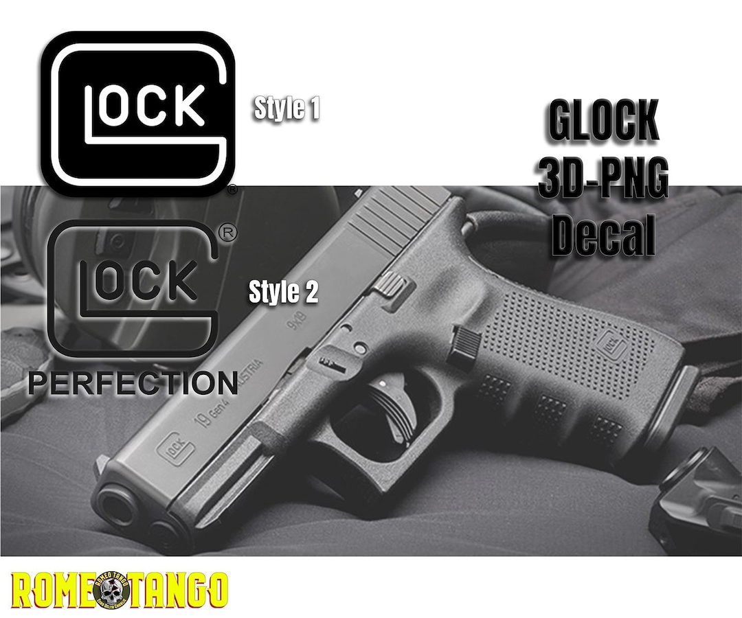 GLOCK Firearms Decal - Gun Decal - 3D Png UV Sticker - 2nd Amendment ...