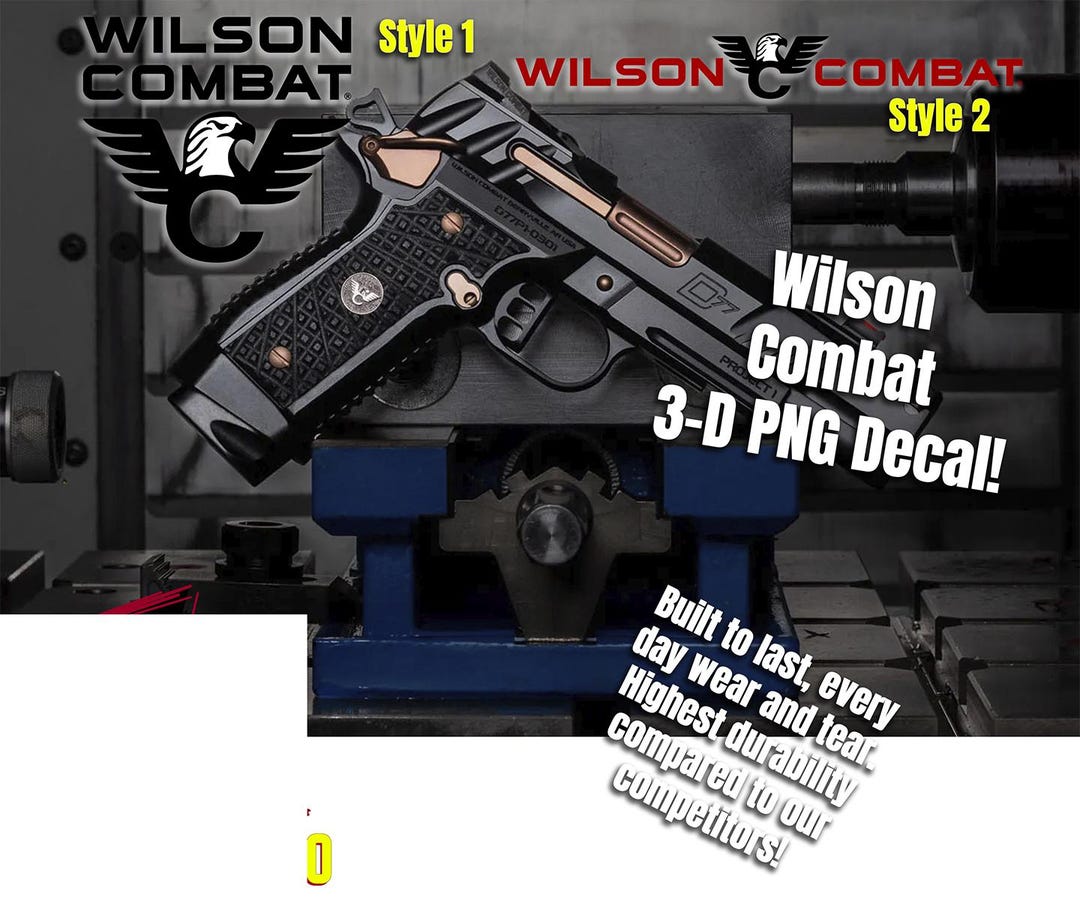Wilson Combat Decal - Gun Decal - 3D Png UV Sticker - 2nd Amendment ...