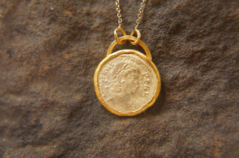 Old Coin Necklace,24k Gold Pendant, Old Coin Necklace,ancient Roman ...