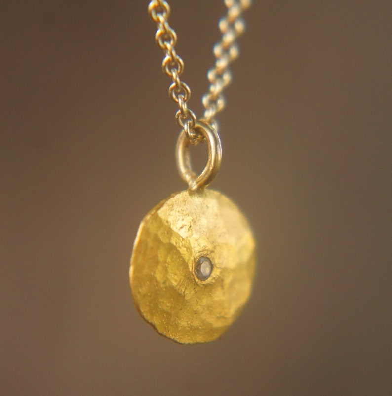 24k Gold Pendant//unique Gold Pendant//24k Solid Gold - Etsy