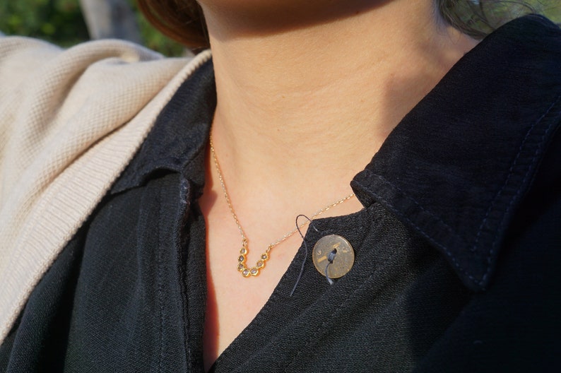 24k Gold Charm Pendant U Shape Pendant/gold Diamond Pendant , Little ...