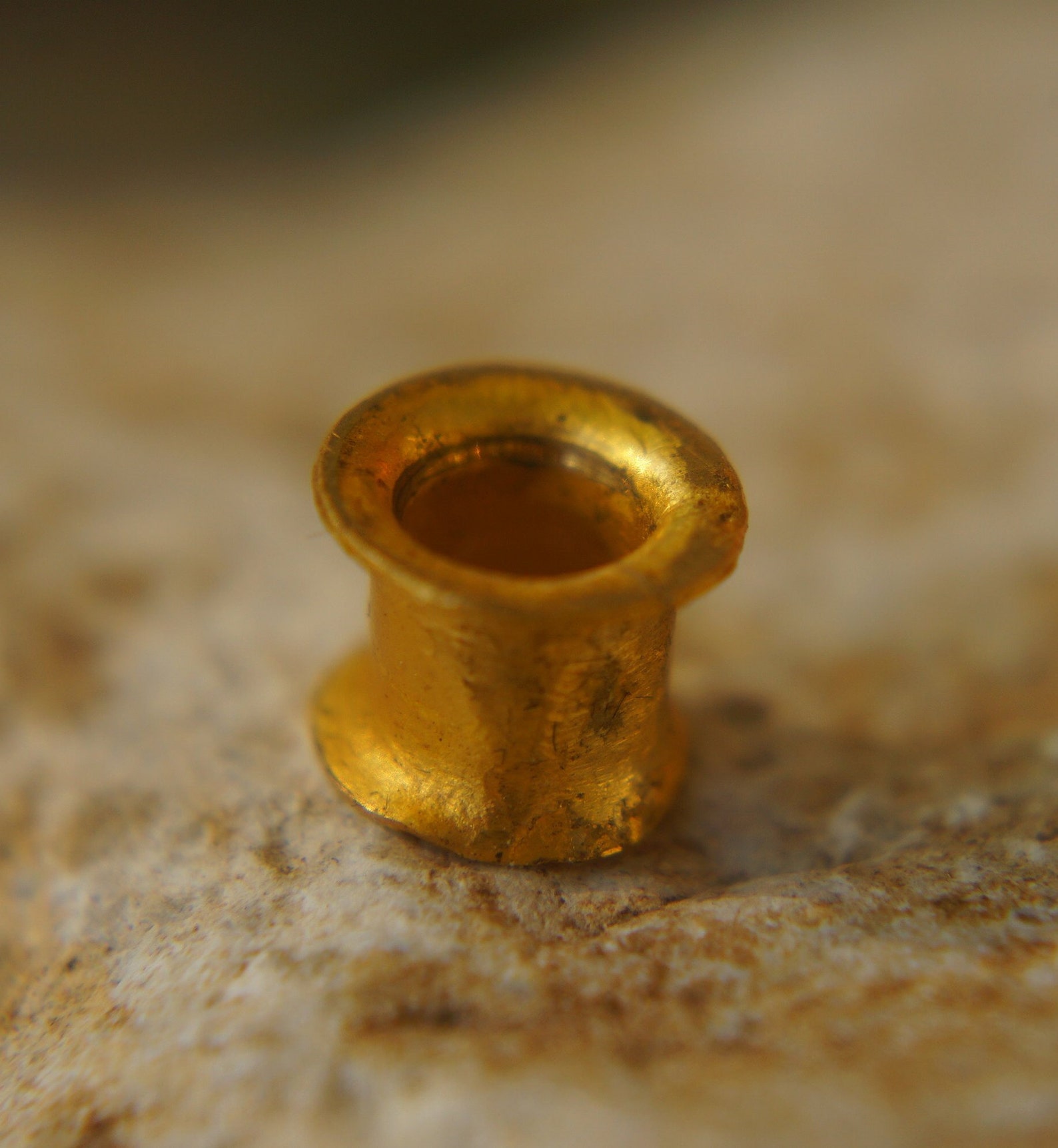 24k Gold Single Ear Plug//gold Tunnel//24k Gold Tunnel//solid - Etsy
