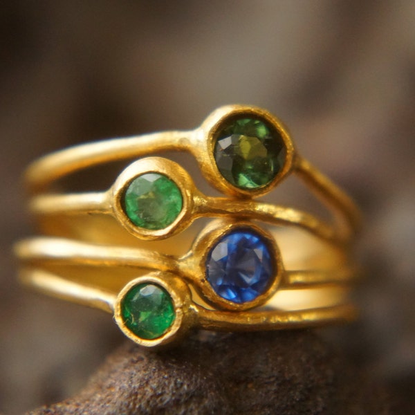 Rustic Gold Rings - Etsy