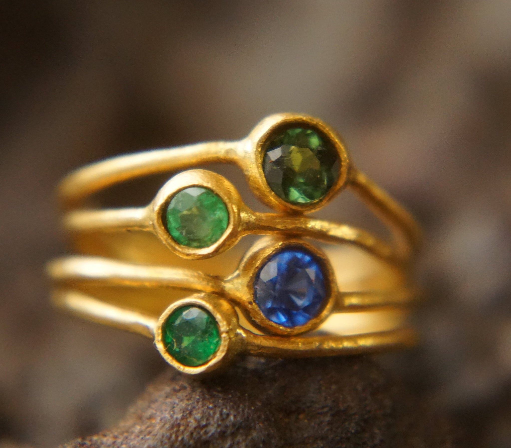 Tourmaline Gold Ring//24k Gold Gem Ring//pink Stone Gold | Etsy