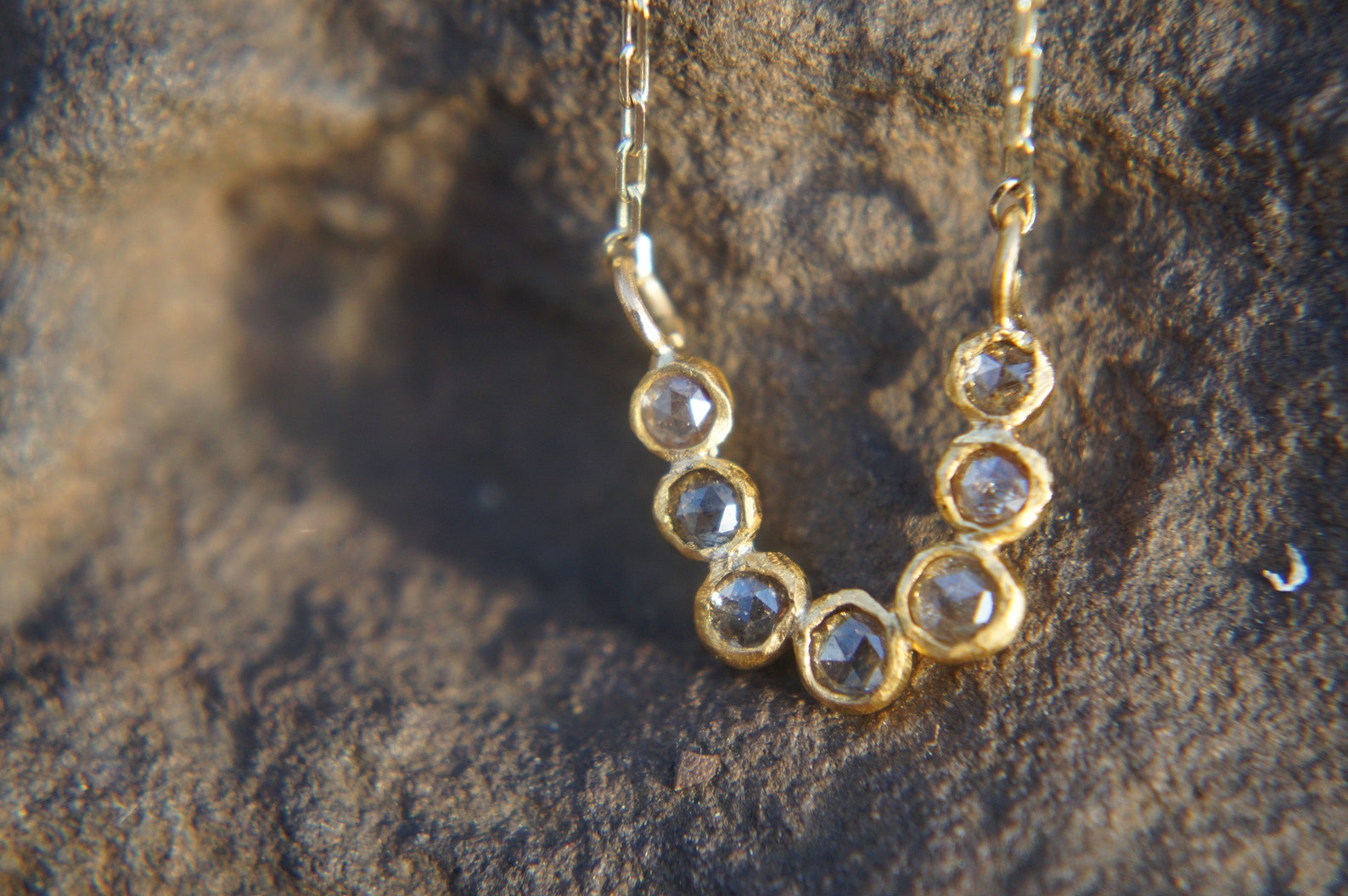 24k Gold Charm Pendant U Shape Pendant/gold Diamond Pendant | Etsy