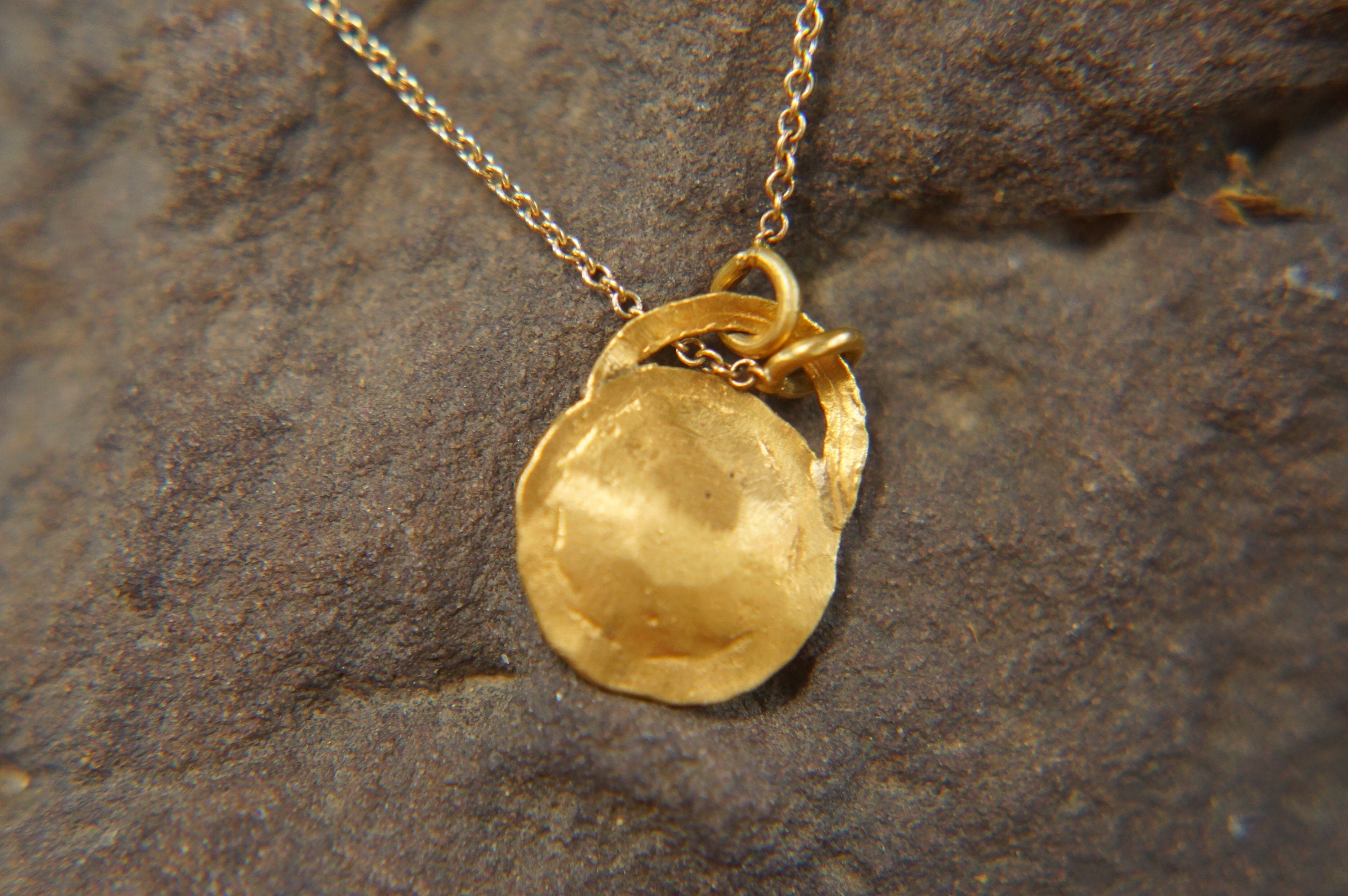 24k gold pendant//unique gold pendant//24k solid gold | Etsy