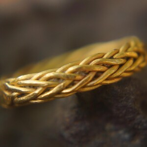 24k Gold Braided Ring//24k Braided Ring//artisan 24k Gold Ring//braided Ring//24k Gold Ring ...