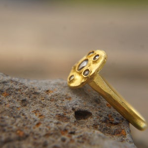 24k Diamonds Statement Ring//24k Diamond Ring//unique Diamond Gold Ring ...