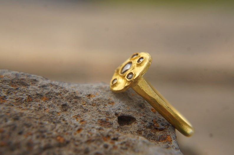 24k Diamonds Statement Ring//24k Diamond Ring//unique Diamond | Etsy