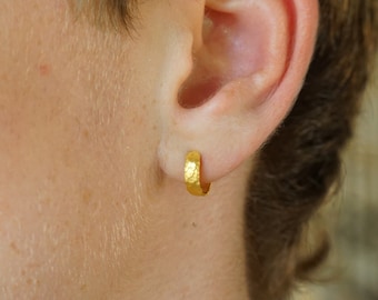 24k gold hoop earrings small store